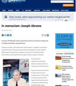 In memoriam: Joseph Abrams | LifeGuard Technologies